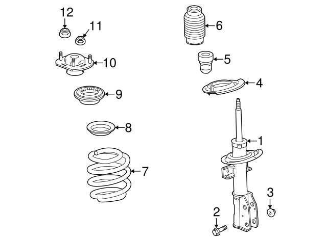 23239957 - Front Suspension Strut Assembly 2013-2017 Buick Enclave ...