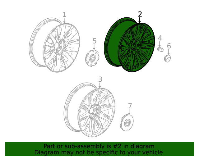 2021-2022 Cadillac F Wheel 23376239 | GMPartsDirect.com