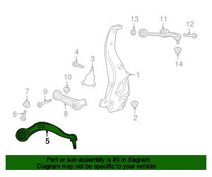 2016-2020 Cadillac CT6 Front Driver Side Front Lower Control Link ...