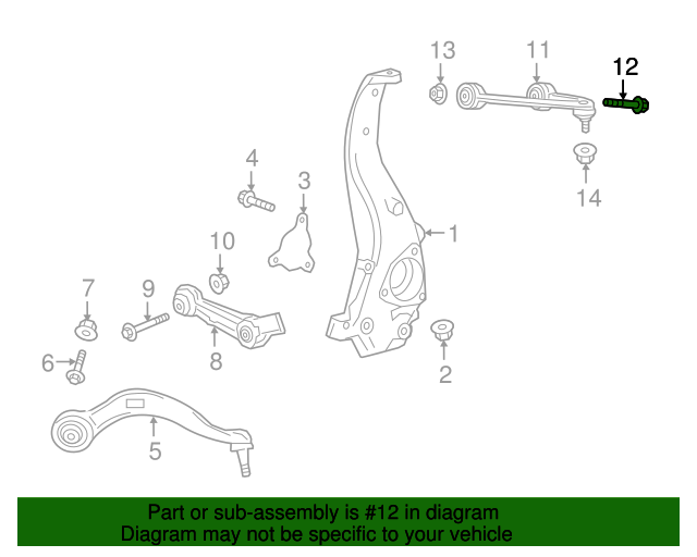 11547969 GM Front Upper Suspension Control Arm Bolt | GM Parts Store