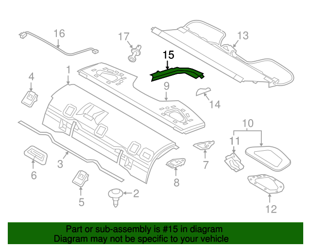 32205295 - Guide Rail - 2017-2020 Volvo S90 | Volvo OEM Parts Direct