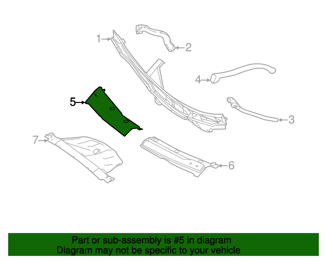2006-2012 Mercedes-Benz Cowl Reinforcement 251-626-00-55 ...