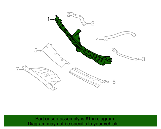 251-830-00-28 - Cowl Top Panel 2006-2012 Mercedes-Benz | Mercedes-Benz ...