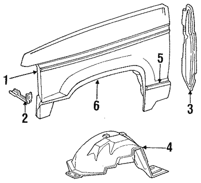 1993-1994 Ford Explorer Wheel Opening Molding F87Z16039BAB | QuirkParts