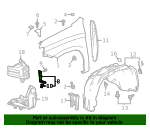 23393858 - Front Passenger Side Fender Front Bracket 2019-2024 ...
