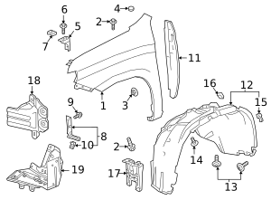 2022-2023 Chevrolet Front Driver Side Wheelhouse Liner 85594208 | OEM ...