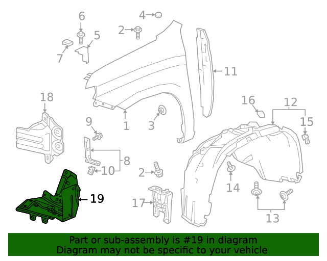 2022-2023 Chevrolet Radiator Support Splash Shield Bracket 84689047 ...