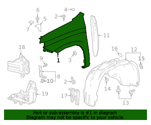 84502610 - Front Driver Side Fender 2019-2024 Chevrolet | Chevrolet ...