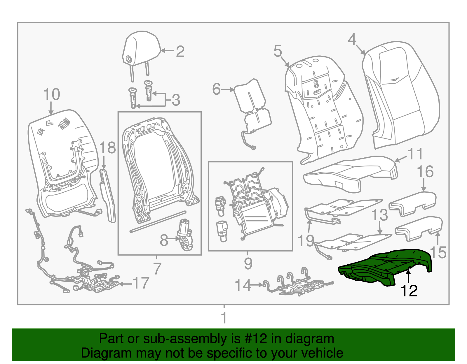 2013-2014 Cadillac ATS Front Passenger Airbag Presence Module 22960965 ...