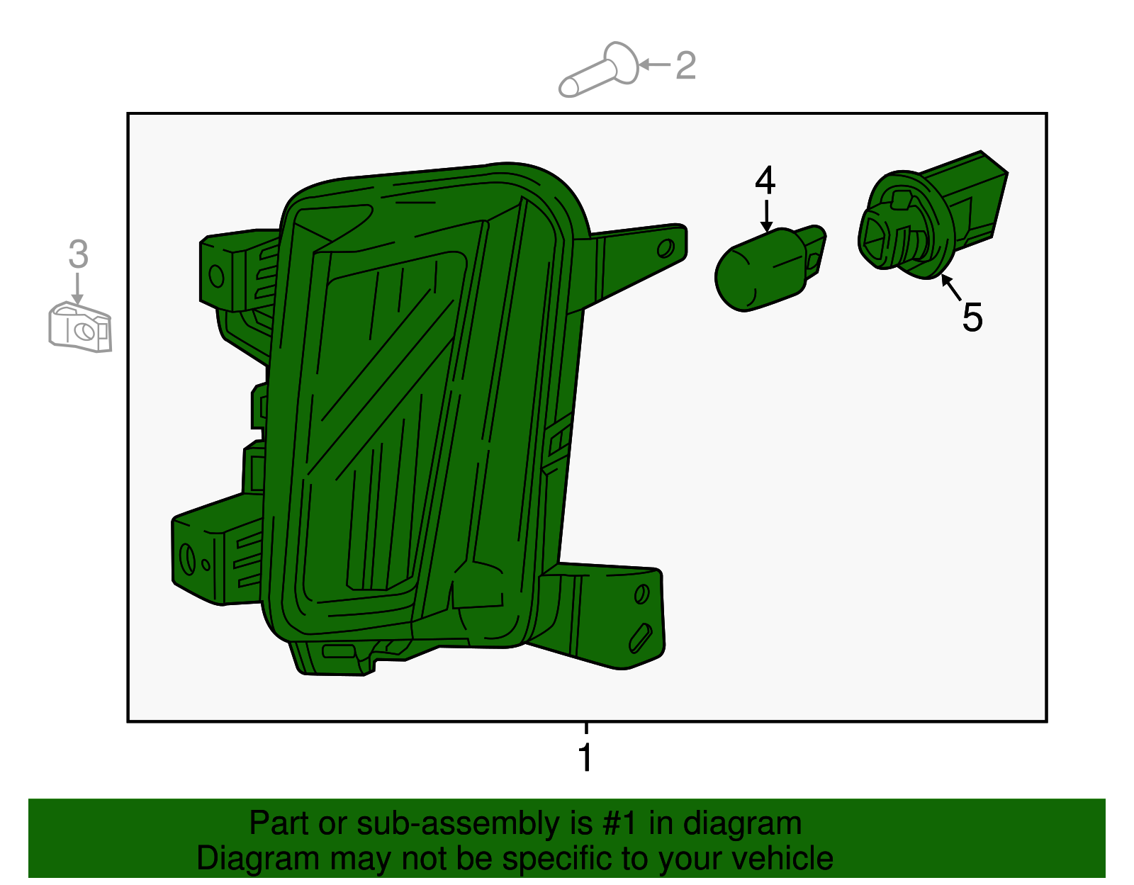 2017-2019 Cadillac XT5 Lamp 84496127 GM | GMPartsDirect.com
