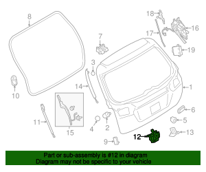 2015-2021 Subaru Lock Actuator 63032AL000 | GetOEMParts.com