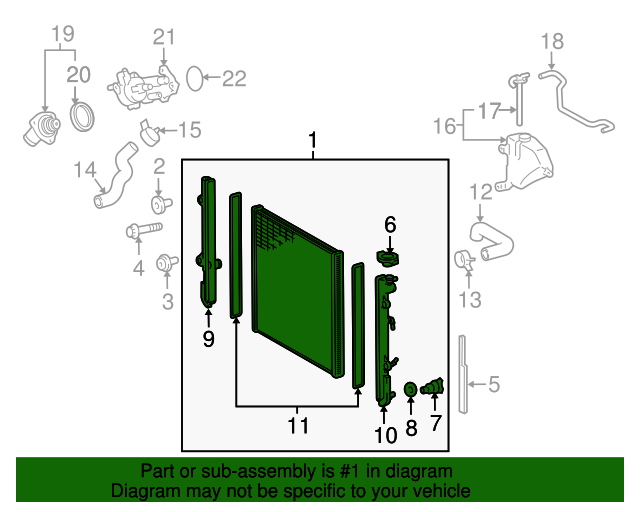 16400-38290 - Radiator Assembly 2010-2023 Lexus GX460 | Longo Lexus Parts