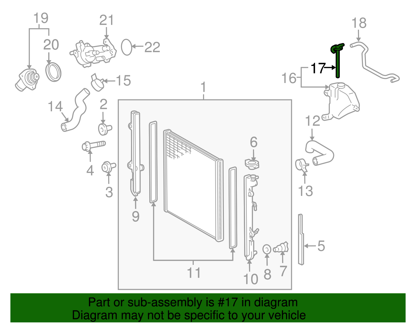 16405-50051 - 2003-2017 Lexus - Reservoir Cap | Discount Parts Monster