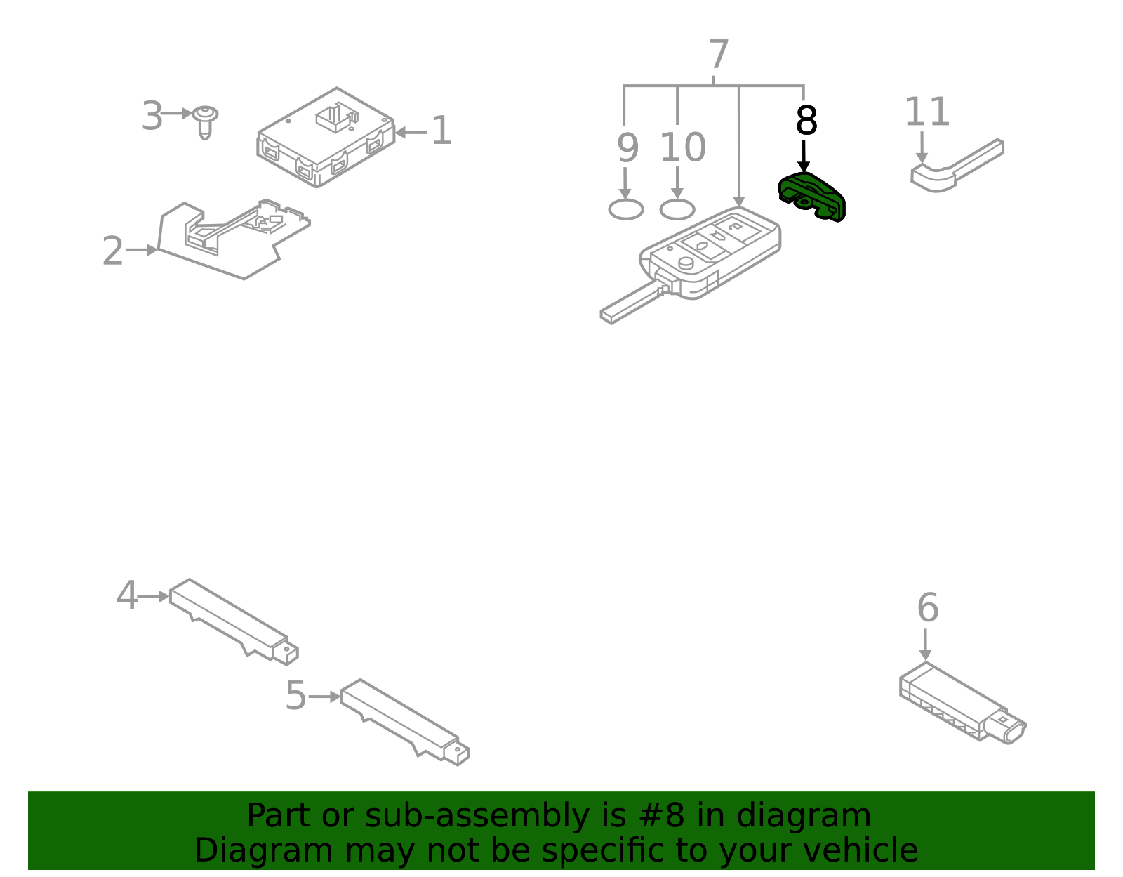 2019-2021 Volkswagen Jetta Remote Control Cap 5G0-837-599-E | VW Direct ...