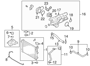 25620-2G600 - Thermostat Housing 2008-2010 Kia | Kia.Parts Store