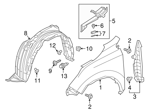 Fender Components for 2017 Honda CR V OEM Parts Online