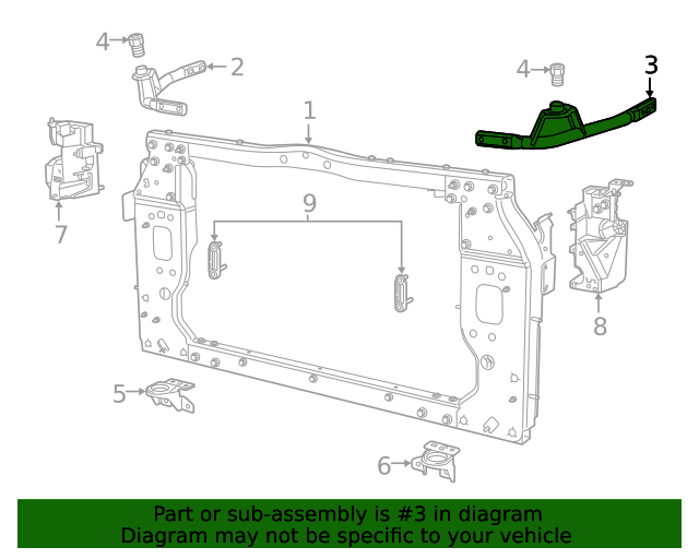 2019-2023 Jeep Cherokee Upper Bracket 68537339AA | Mopar Parts Canada
