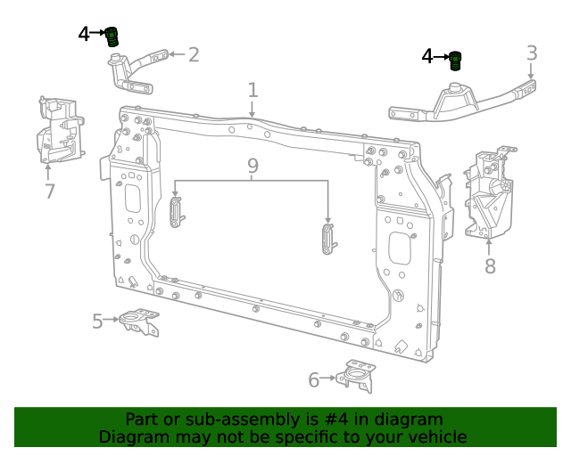 2017-2023 Mopar Front Brace Bumper 68483908AA | TascaParts.com
