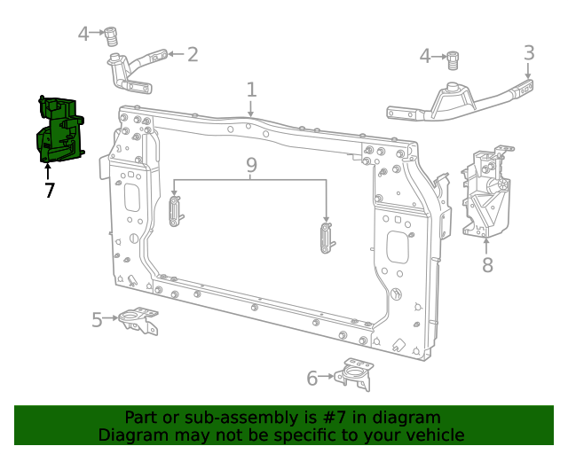 2019-2020 Jeep Cherokee Support Bracket - Passenger Side (RH ...