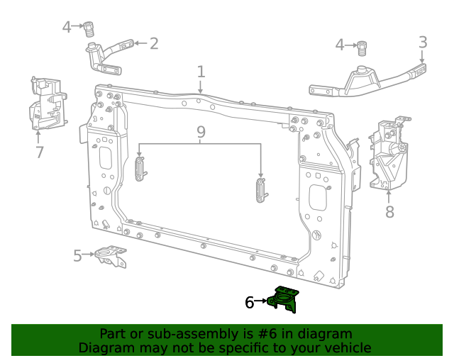 2019-2022 Jeep Cherokee Lower Bracket - Driver's Side (LH) 68286733AA ...