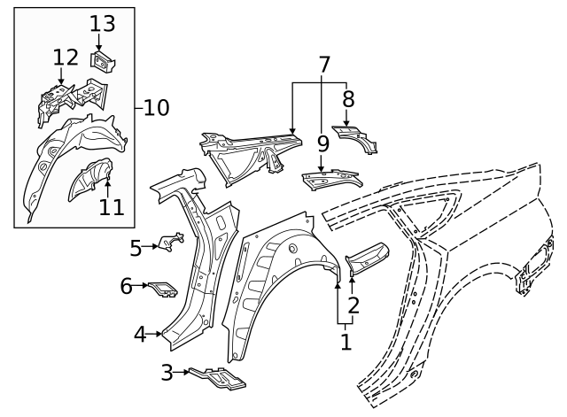 2018-2024 Audi Lock Pillar Reinforced Isolator 8W8-809-697-A | Audi Parts