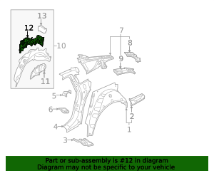 8W8-809-301-A - Wheel Housing Bracket 2018-2024 Audi | AutoNation Parts
