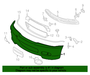 51117893060 - 2000-2003 BMW Bumper Cover (51-11-7-893-060) | BMW of ...