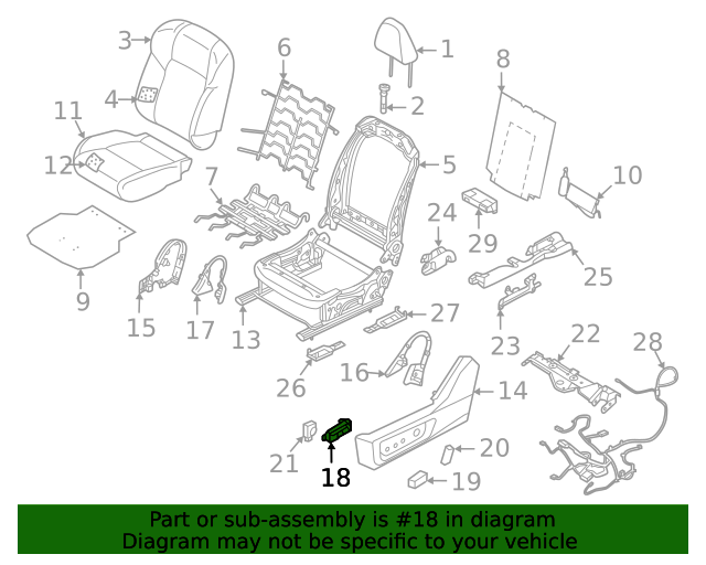 87066-6RA1A - Seat Switch 2021-2024 Nissan | Nissan Parts & Accessories ...