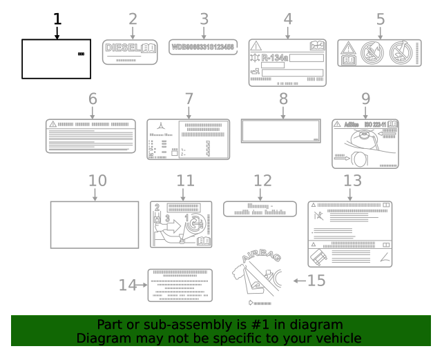 906-584-66-38-26 - Tire Press Label 2016-2024 Mercedes-Benz | Mercedes ...