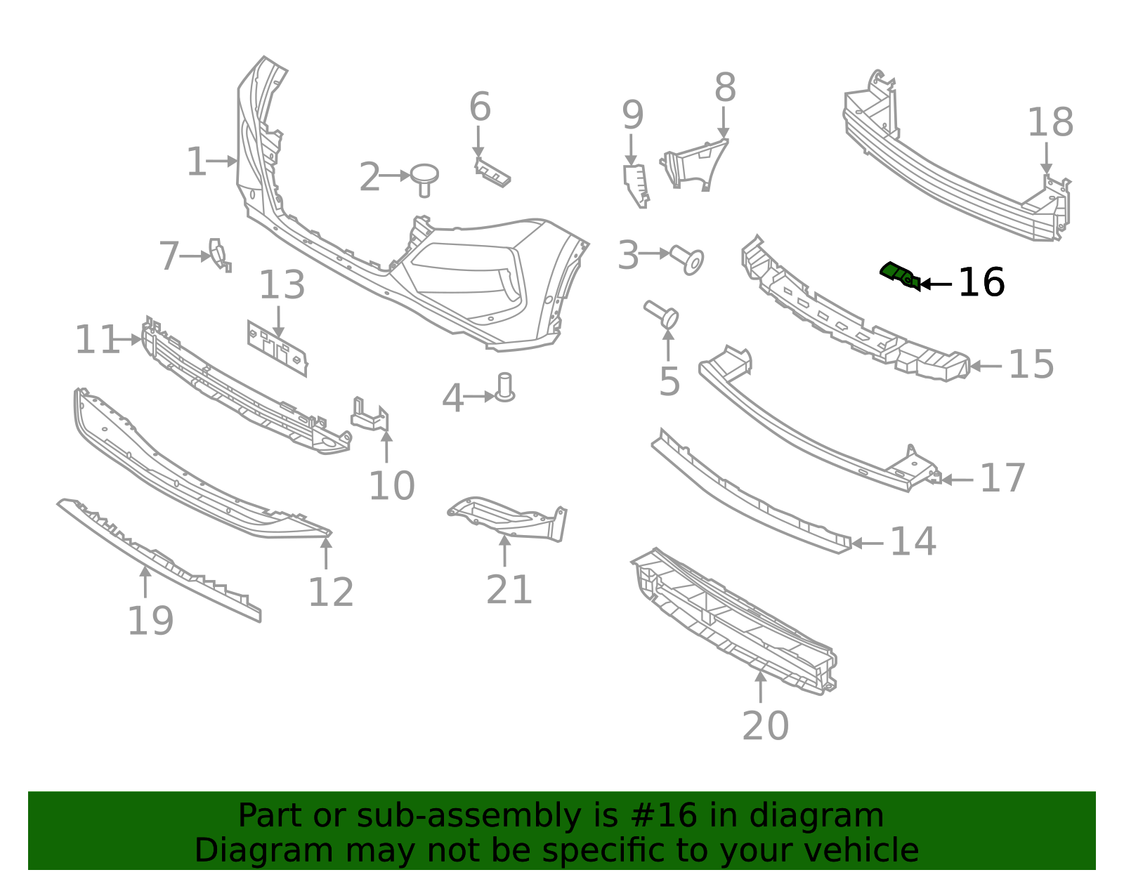 62242-6RA0A - 2021-2023 Nissan Rogue - Upper Absorber Retainer | Anicra ...