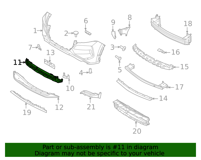 62254-6RR0A - Lower Grille - 2021-2023 Nissan Rogue | Nissan OEM Parts ...