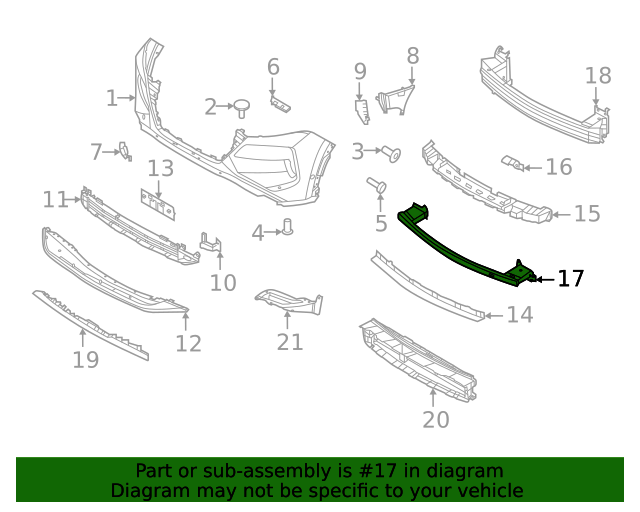 62031-6RA0A - Reinforce Bar 2021-2024 Nissan Rogue | Nissan Parts ...