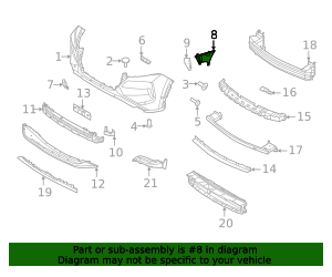 2021 Nissan Rogue Bumper Bracket 62253-6RA0A | OEM Parts Online