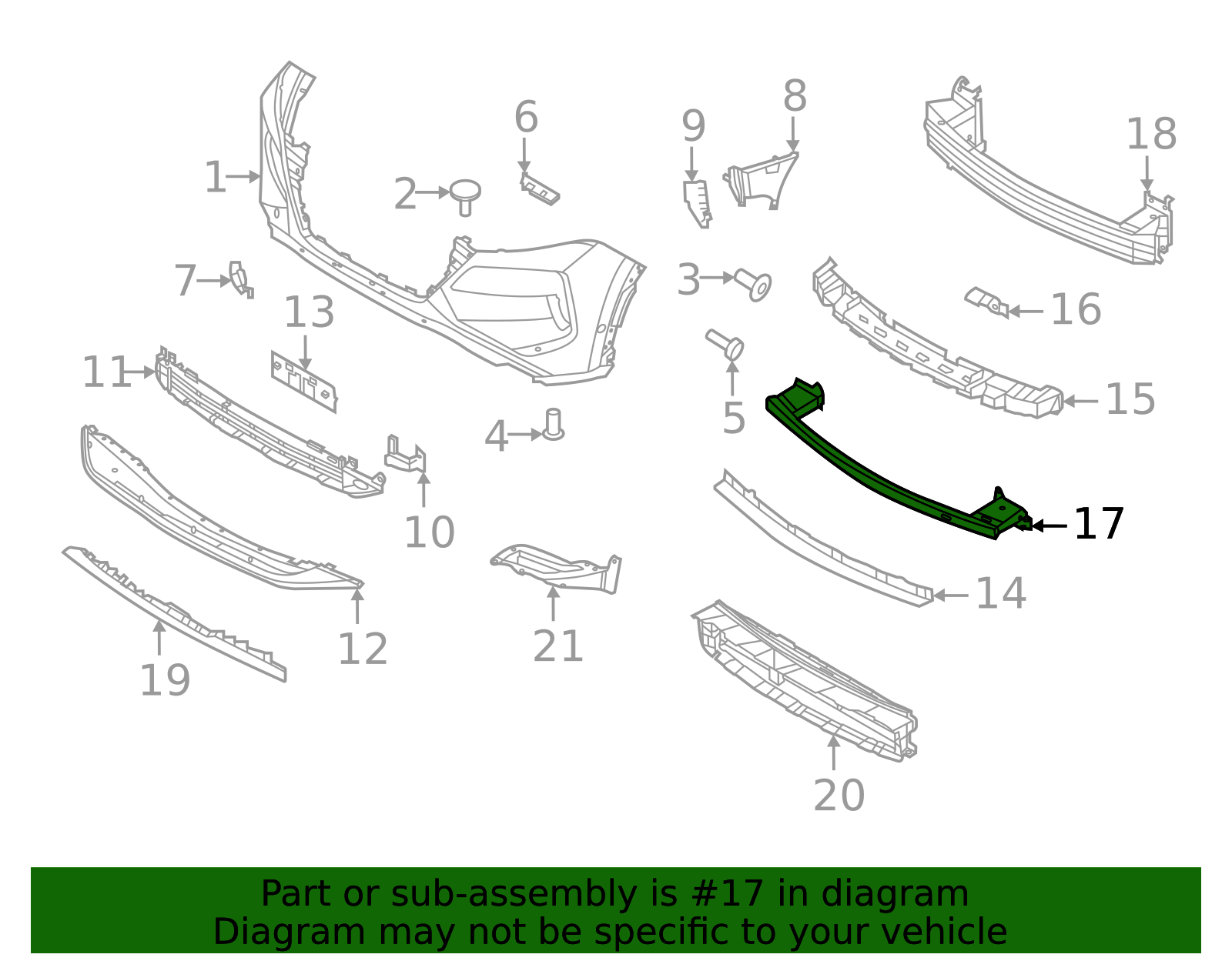 2021-2025 Nissan Rogue Reinforce Bar 62031-6RR0A | Nissan Parts Central