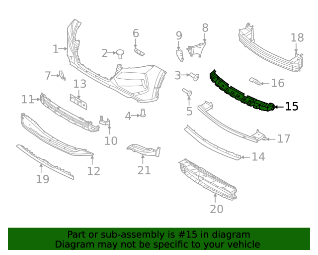 2021-2023 Nissan Rogue Upper Absorber 62090-6RR0A | Nissan Parts Plus