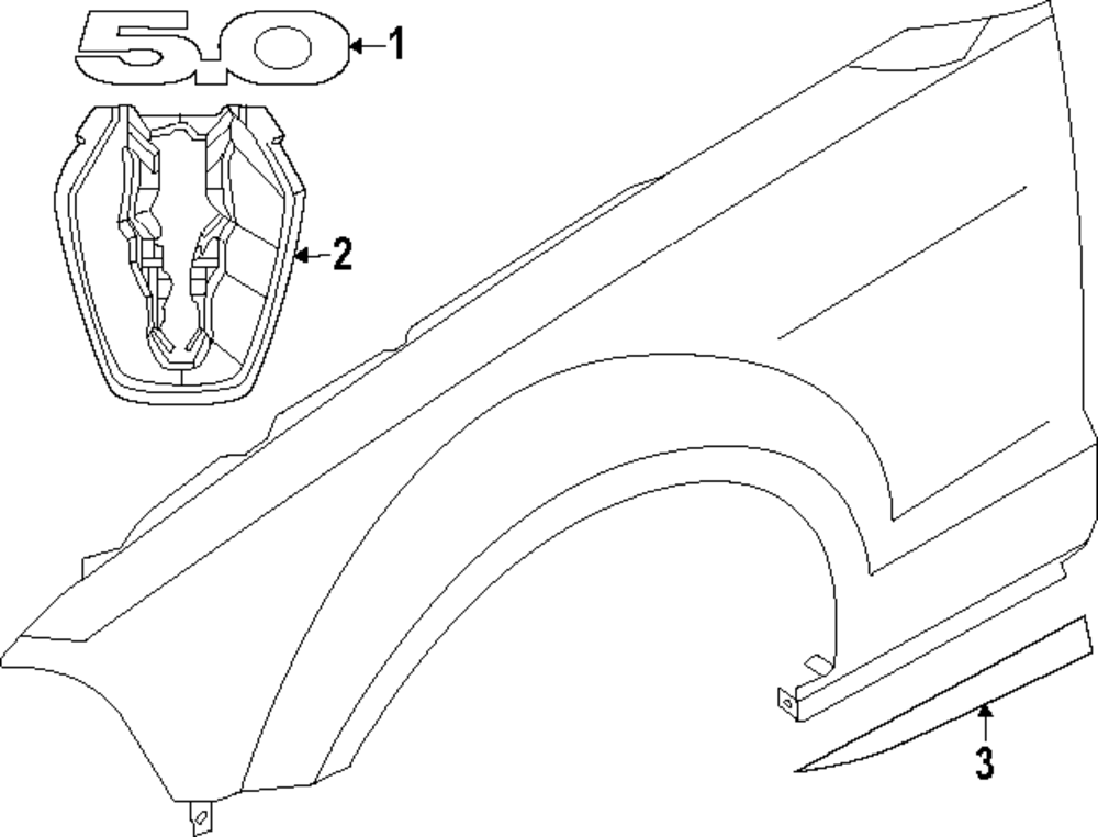 2024 Ford Mustang Nameplate PR3Z-16228-B | QuirkParts