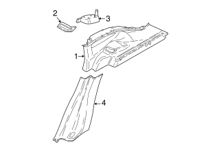 51437382852 - 2016-2021 BMW X1 Upper Quarter Trim (51-43-7-382-852 ...