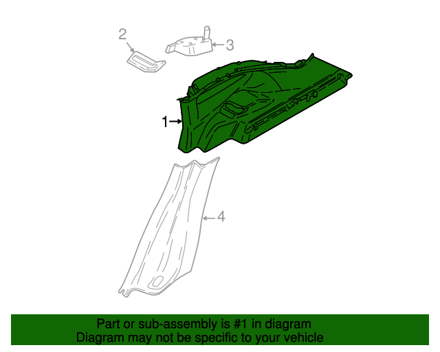 51437382852 - 2016-2021 BMW X1 Upper Quarter Trim (51-43-7-382-852 ...