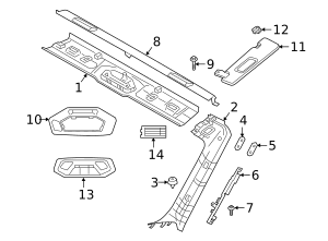51437456437 - 2019-2023 BMW Z4 Pillar Trim (51-43-7-456-437) | BMW of ...