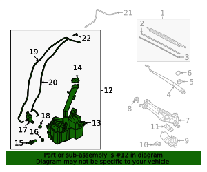 98610-CW100 - Washer Fluid Reservoir 2022-2024 Hyundai Tucson ...