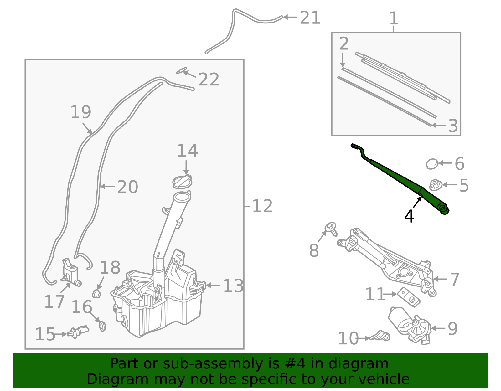 98311-CW000 - Windshield Wiper Arm 2022-2024 Hyundai | AutoNation Parts