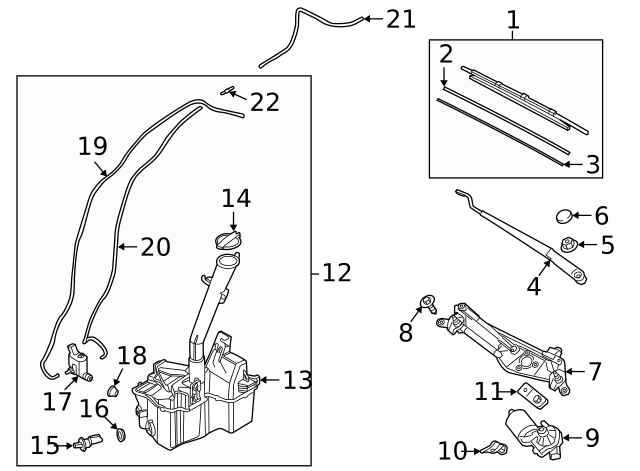2022-2024 Hyundai Tucson Washer Reservoir 98610-CW100 | OEM Parts Online
