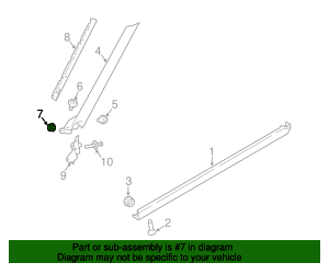Genuine OEM Pillar Molding Nut Part# LR024279 Fits 2018-2023 Land Rover ...