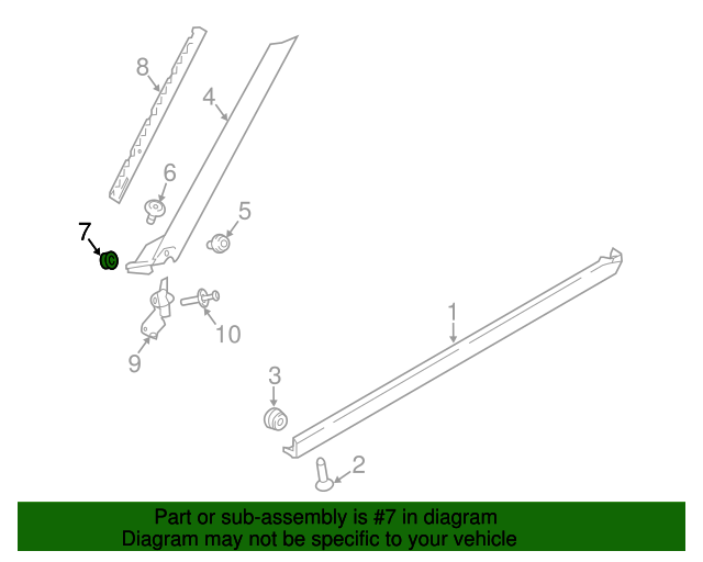 Genuine OEM Pillar Molding Nut Part# LR024279 Fits 2018-2023 Land Rover ...