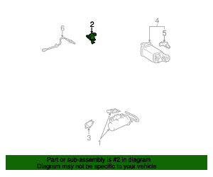 1998-2000 Lexus Vacuum Valve 90910-12188 | Lexus OEM Parts Online