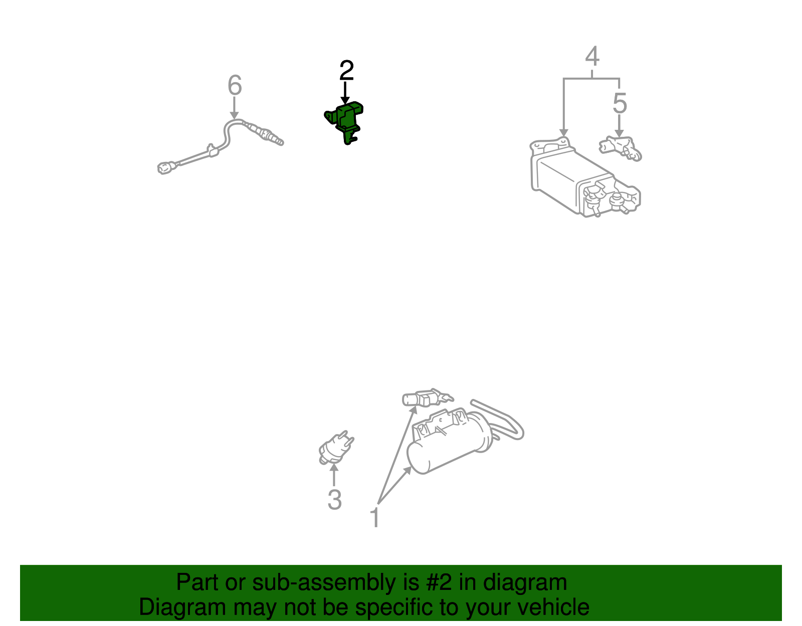 1998-2000 Lexus Vacuum Valve 90910-12188 | Lexus OEM Parts Online
