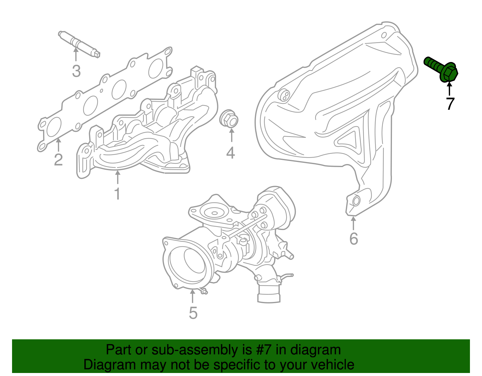 W717392S300 - Exhaust Manifold Heat Shield Bolt 2013-2020 Ford ...