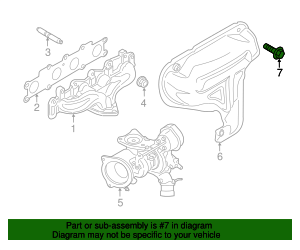 Genuine OEM Ford Part - Exhaust Manifold Heat Shield Bolt W717392-S300 ...