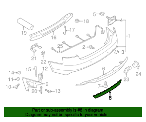 8K0-807-833-01C - Bumper Trim 2009-2012 Audi | AutoNationParts.com