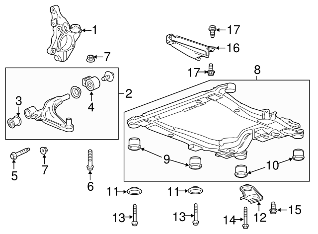 2014-2016 GM Engine Cradle 22980290 | GMPartsDirect.com